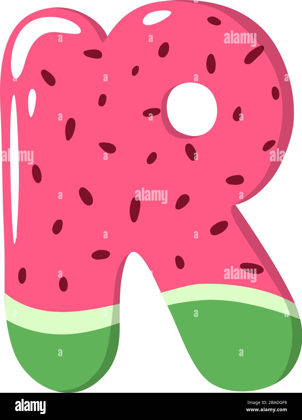 Watermelon Alphabet Sign on the white background - vector illustratiion ...
