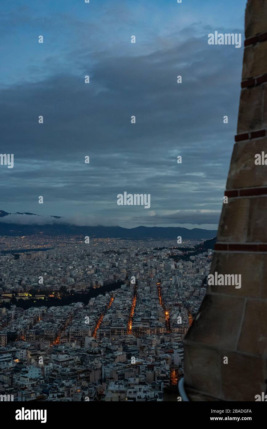 Athens aerial landscape, urban views Stock Photo - Alamy