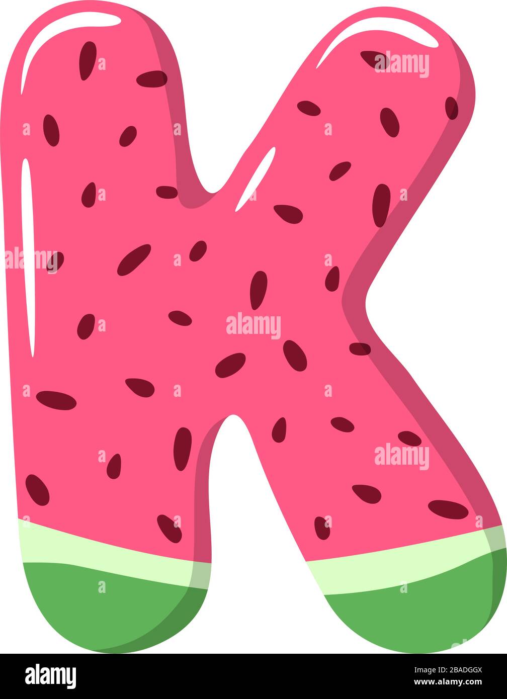 Watermelon Alphabet Sign on the white background - vector illustratiion ...