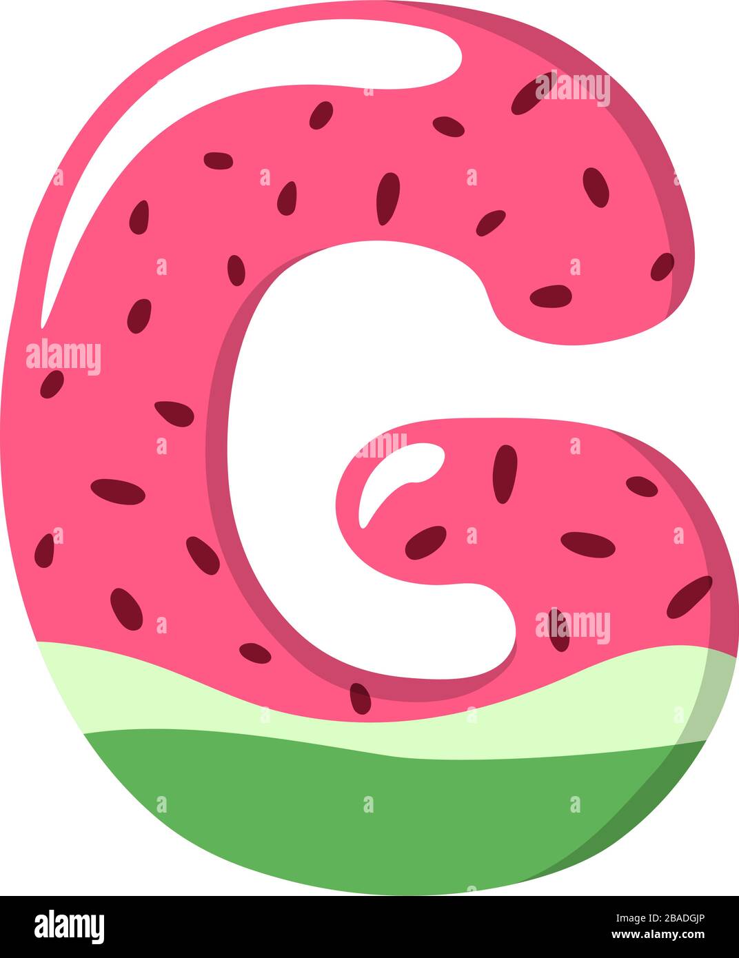 Watermelon Alphabet Sign on the white background - vector illustratiion ...