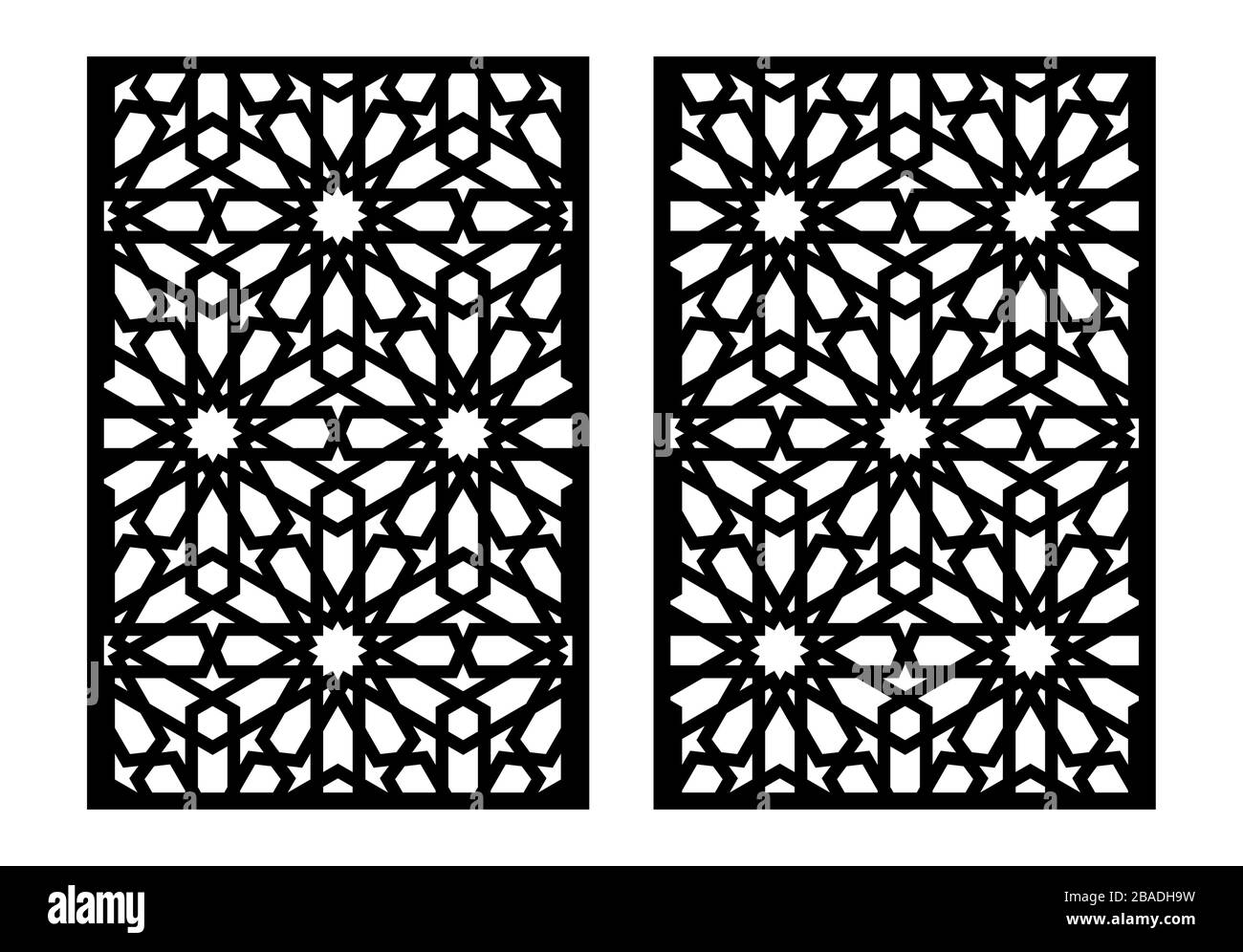 Set of decorative vector panels for laser cutting Stock Vector Image ...