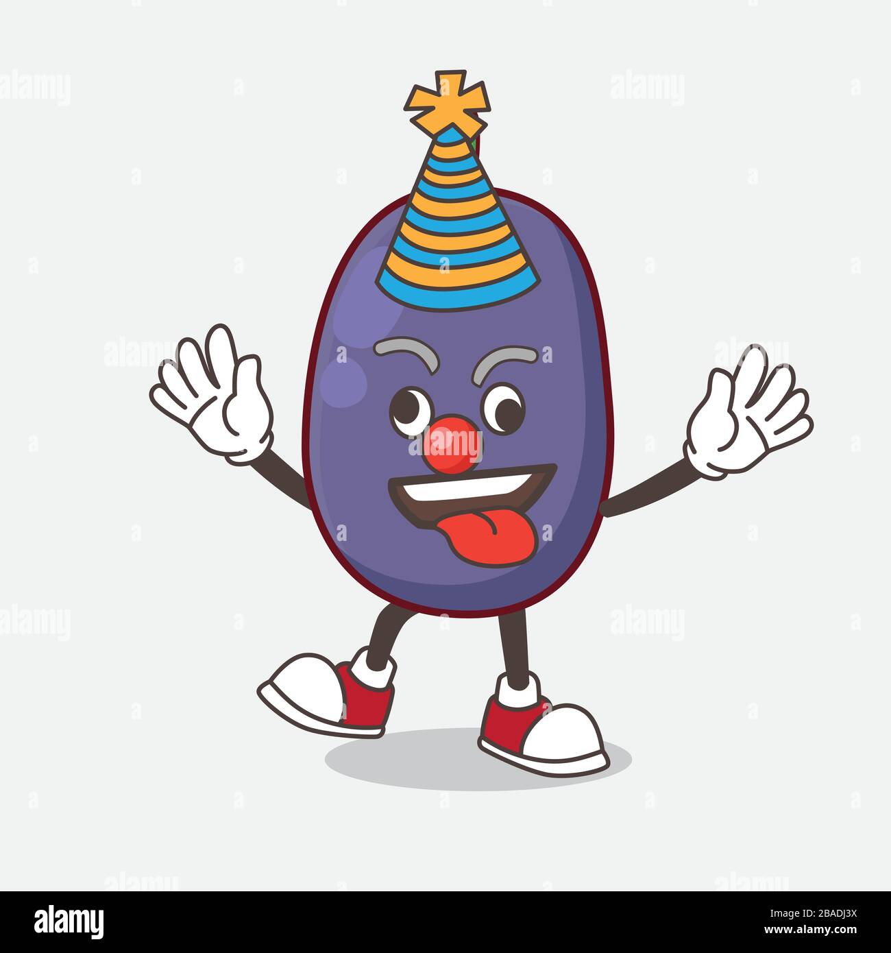 Purple Java Plum Mascot Character Vector Illustration Stock Vector ...