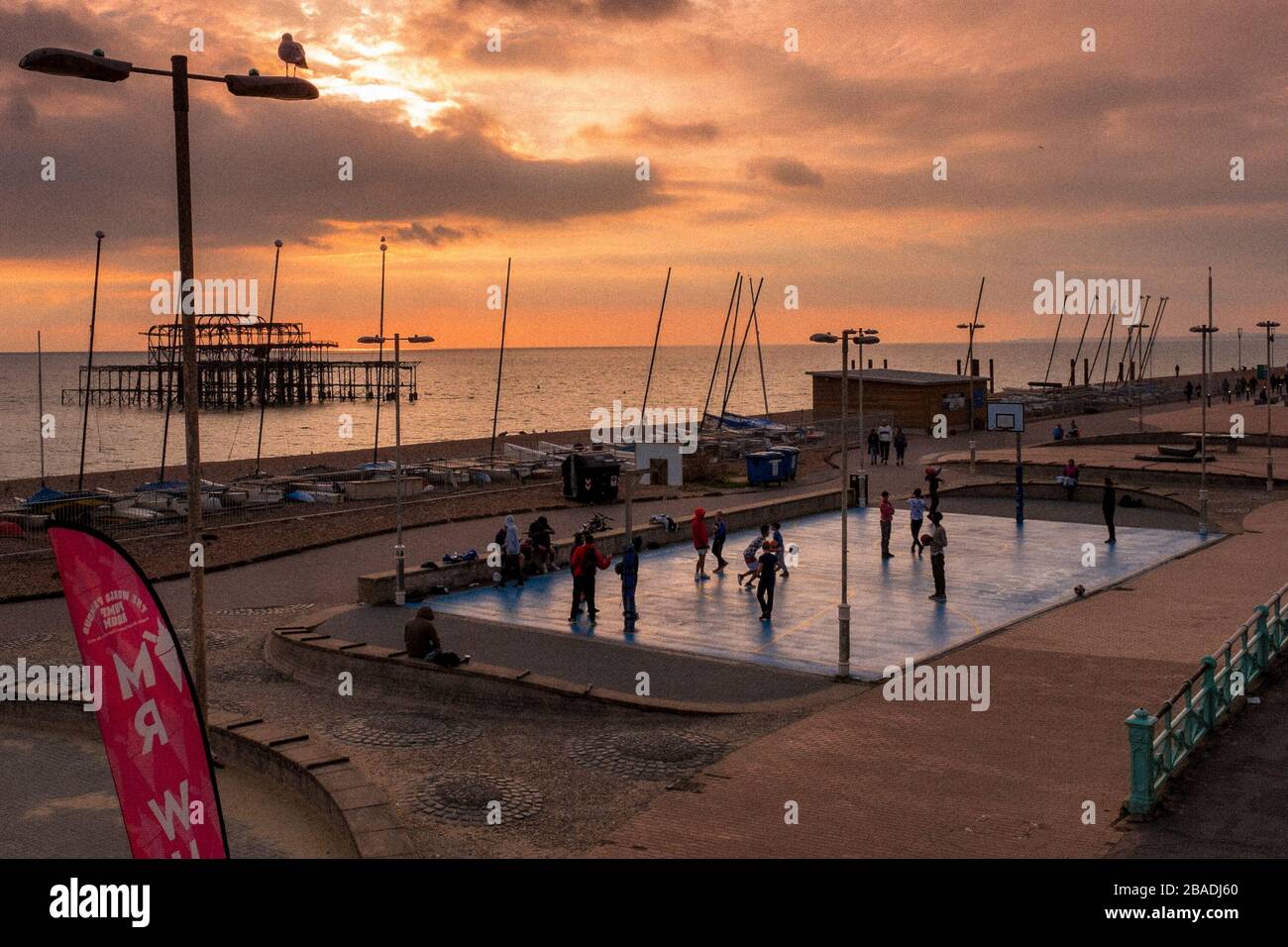 Basketball court on seaside hi-res stock photography and images - Alamy