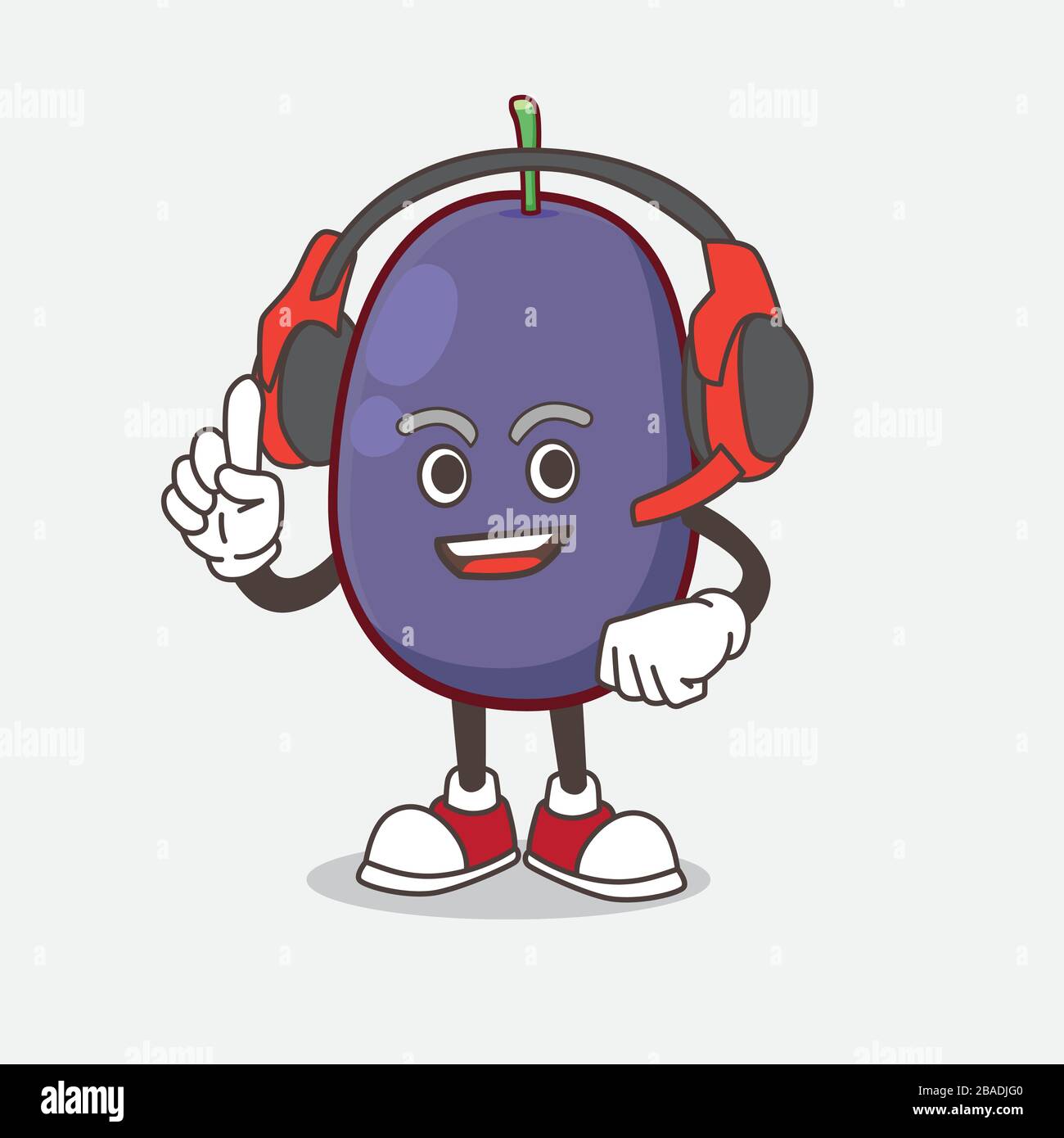 Purple Java Plum Mascot Character Vector Illustration Stock Vector ...