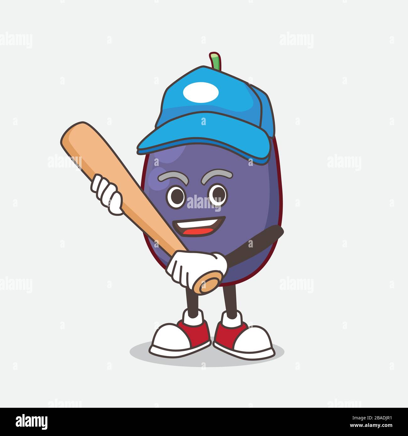 Purple Java Plum Mascot Character Vector Illustration Stock Vector ...