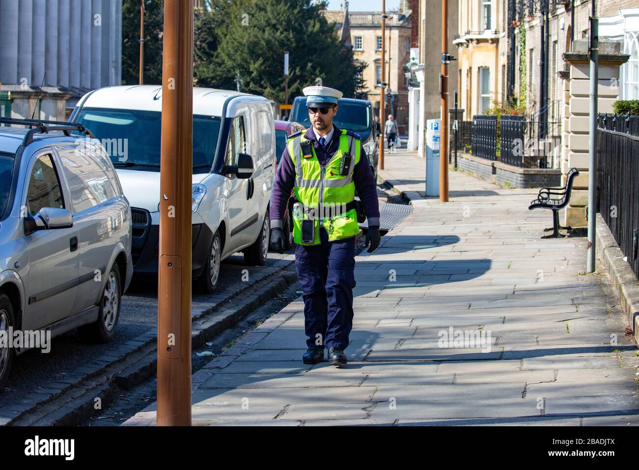 Traffic warden in Cambridge Stock Photo - Alamy