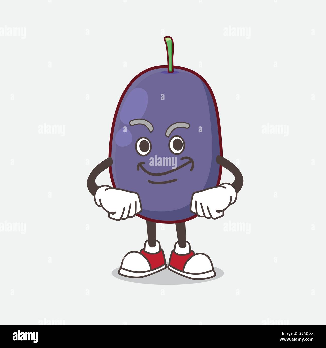 Purple Java Plum Mascot Character Vector Illustration Stock Vector ...