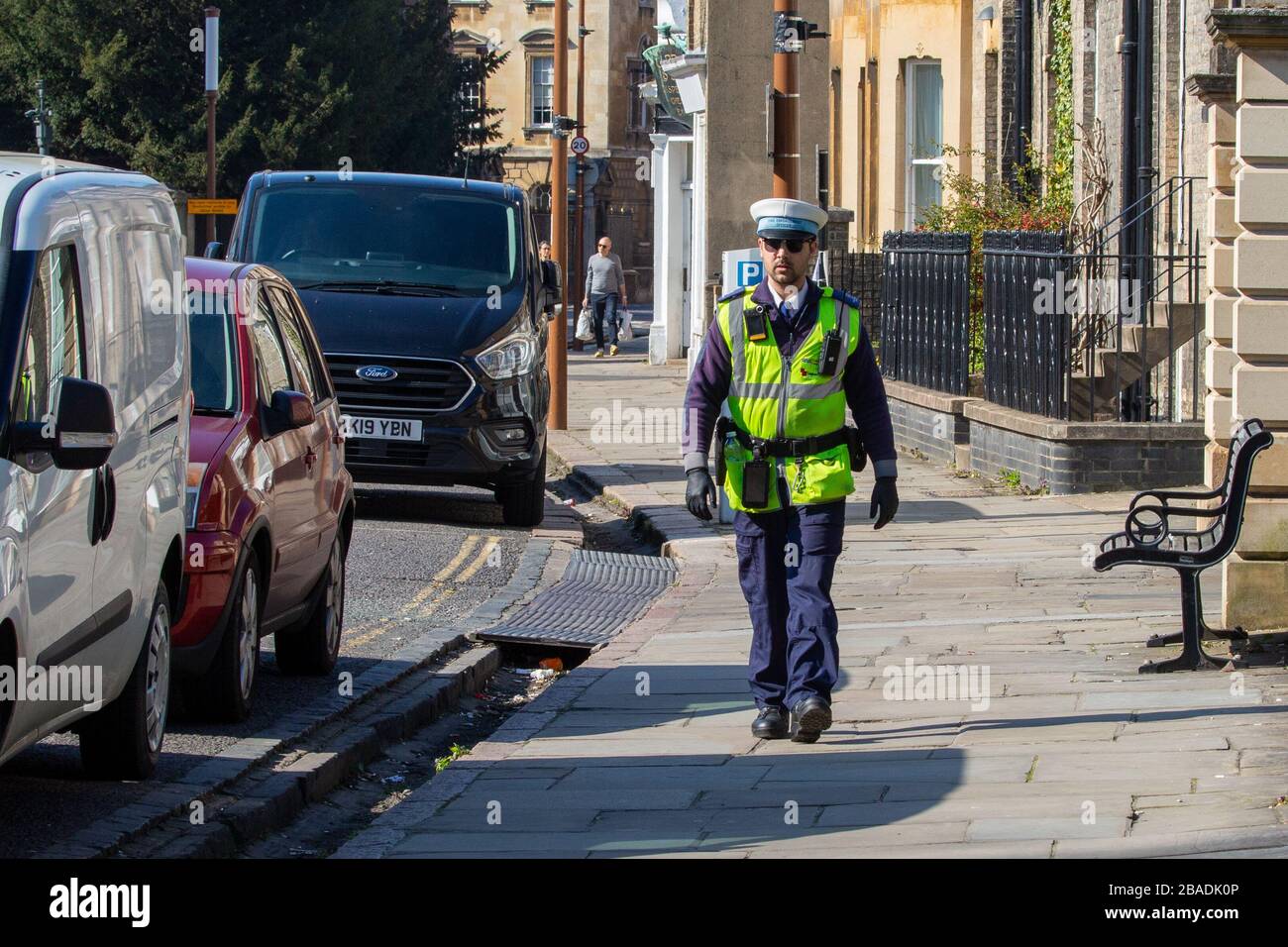 Traffic warden in Cambridge Stock Photo - Alamy