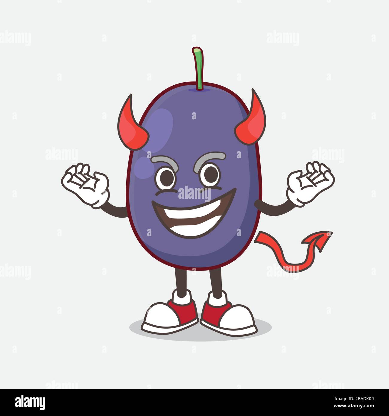 Purple Java Plum Mascot Character Vector Illustration Stock Vector ...