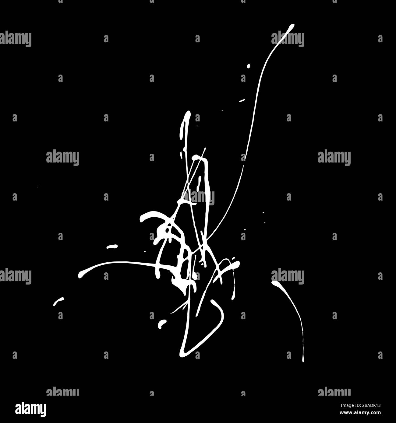 Calligraphic splash acrylic spot. Artistic and aesthetic, exquisite ...