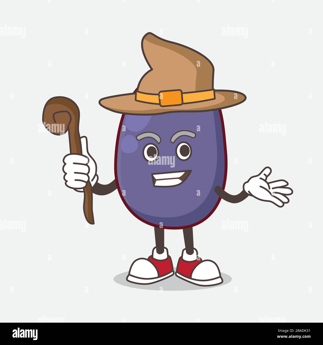 Purple Java Plum Mascot Character Vector Illustration Stock Vector ...