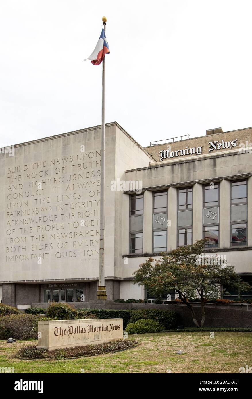 the outside of the dallas morning news building in dallas texas Stock ...
