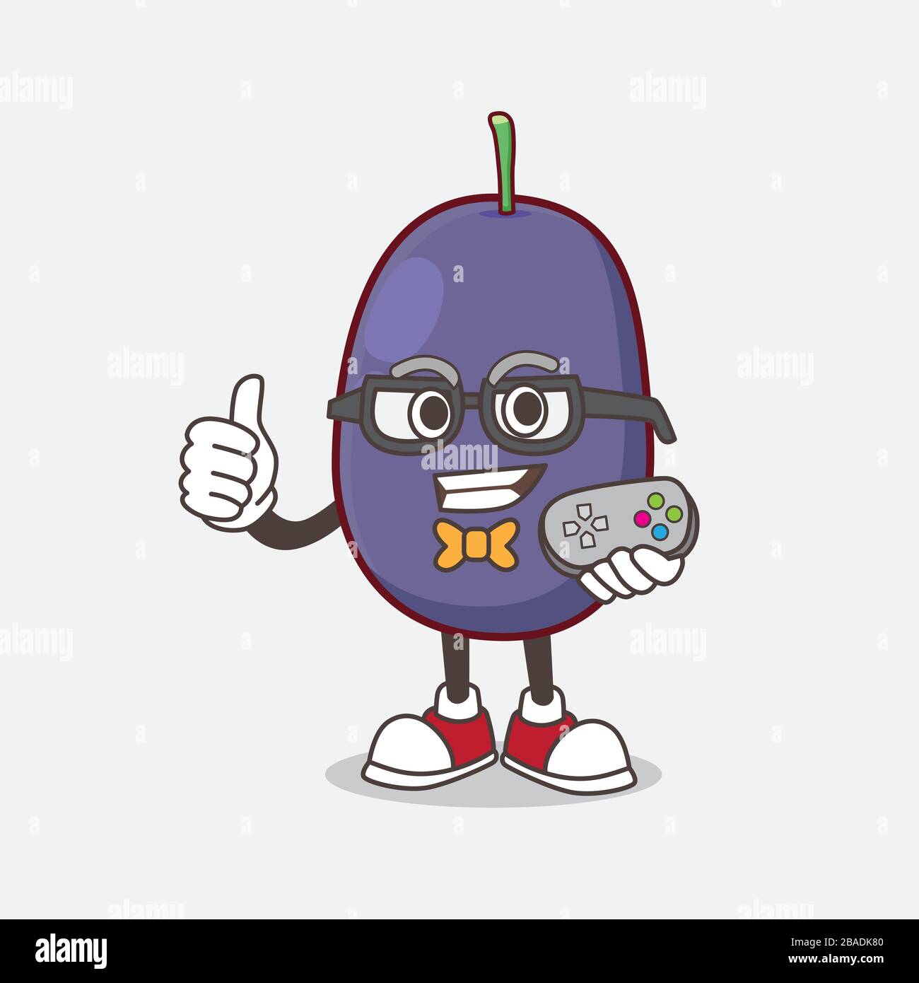 Purple Java Plum Mascot Character Vector Illustration Stock Vector ...