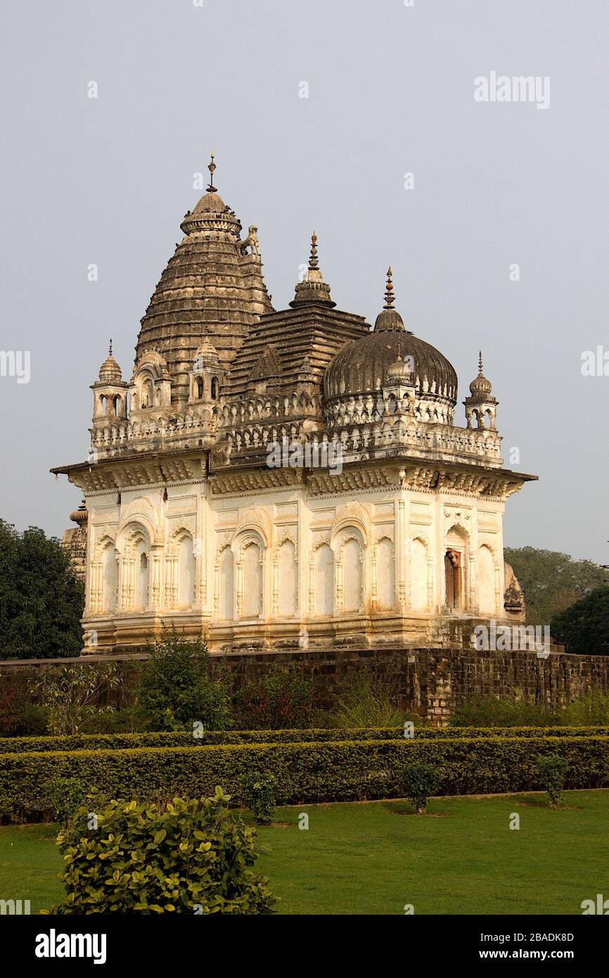 View of Parvati temple, one of Western Group of Temples, at Khajuraho ...