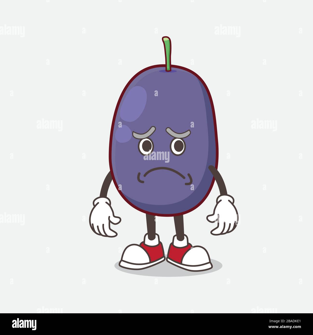 Purple Java Plum Mascot Character Vector Illustration Stock Vector ...