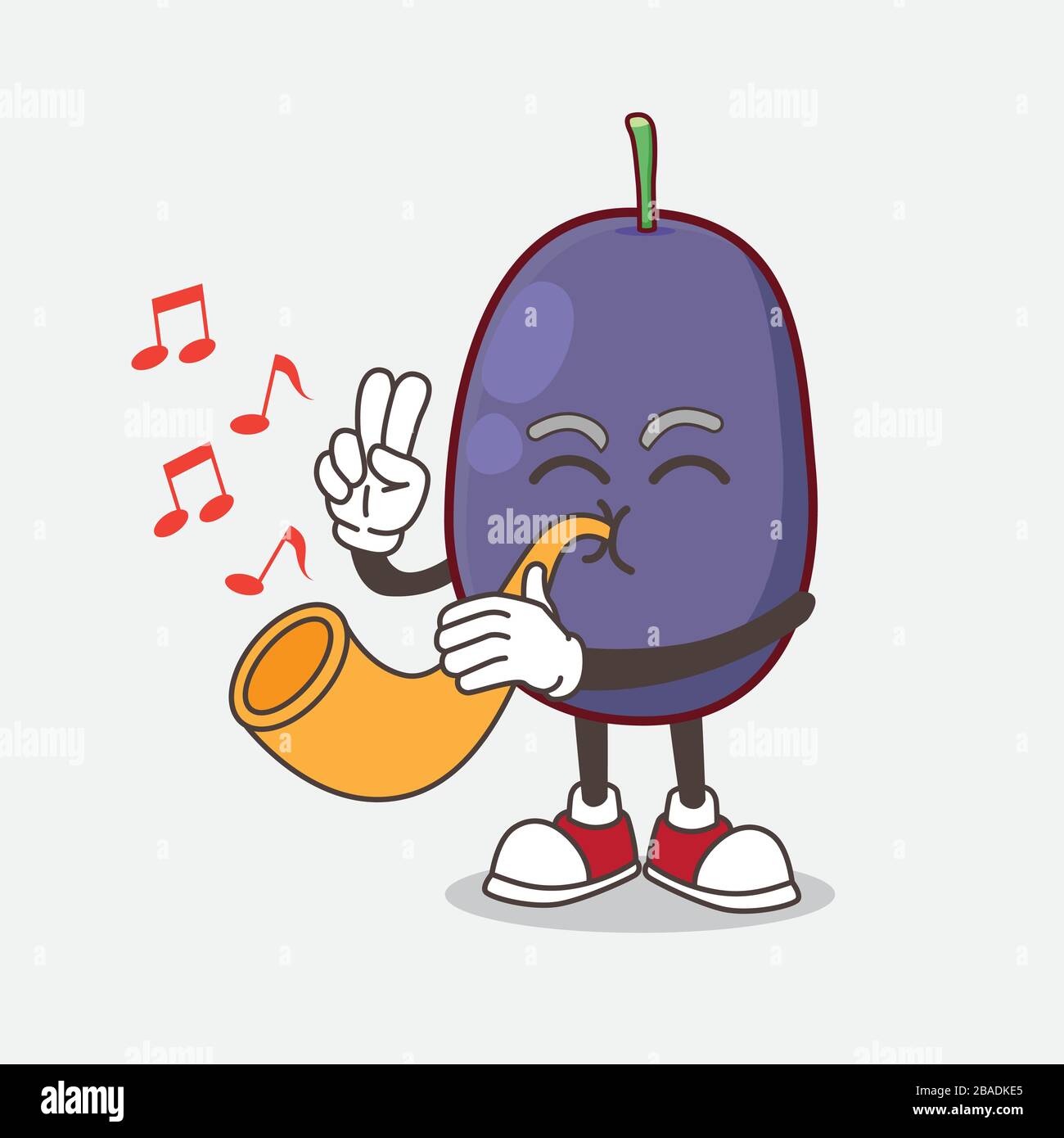 Purple Java Plum Mascot Character Vector Illustration Stock Vector ...