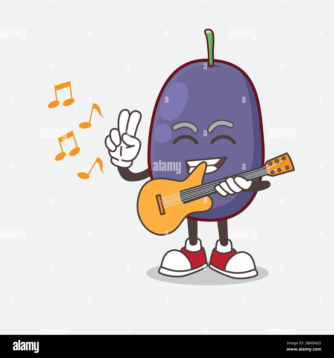 Purple Java Plum Mascot Character Vector Illustration Stock Vector ...