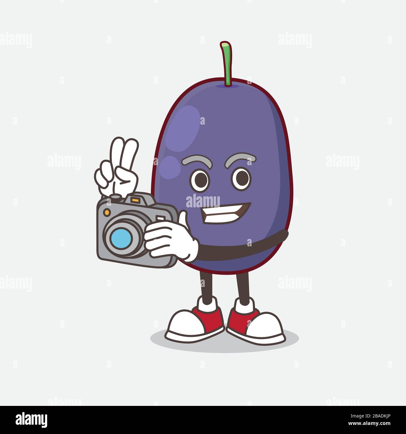 Purple Java Plum Mascot Character Vector Illustration Stock Vector ...