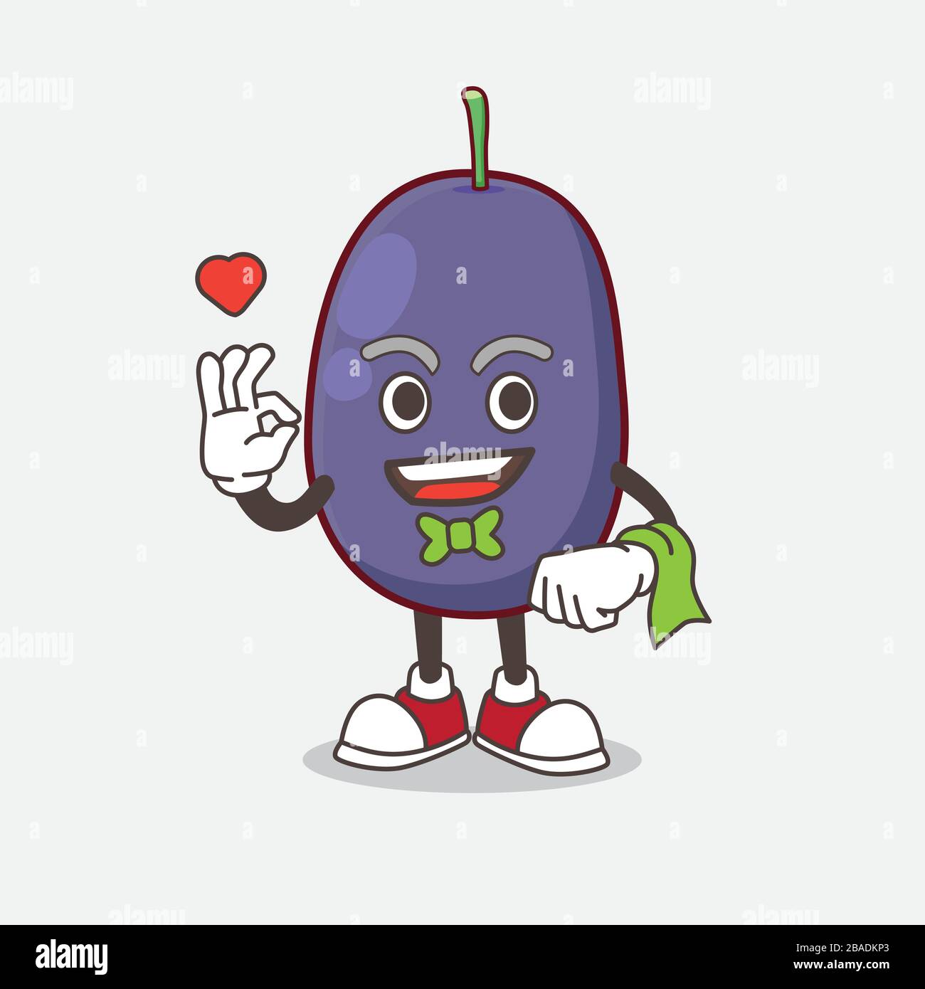 Purple Java Plum Mascot Character Vector Illustration Stock Vector ...