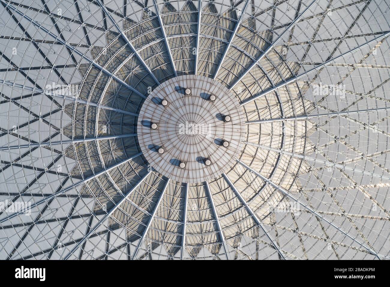 Roofing of railway station steel frame structure Stock Photo - Alamy