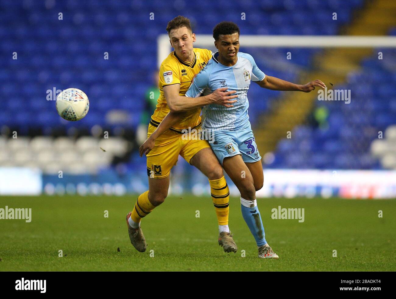 Coventry City's Sam McCallum (right) and Callum Brittain battle for the ...