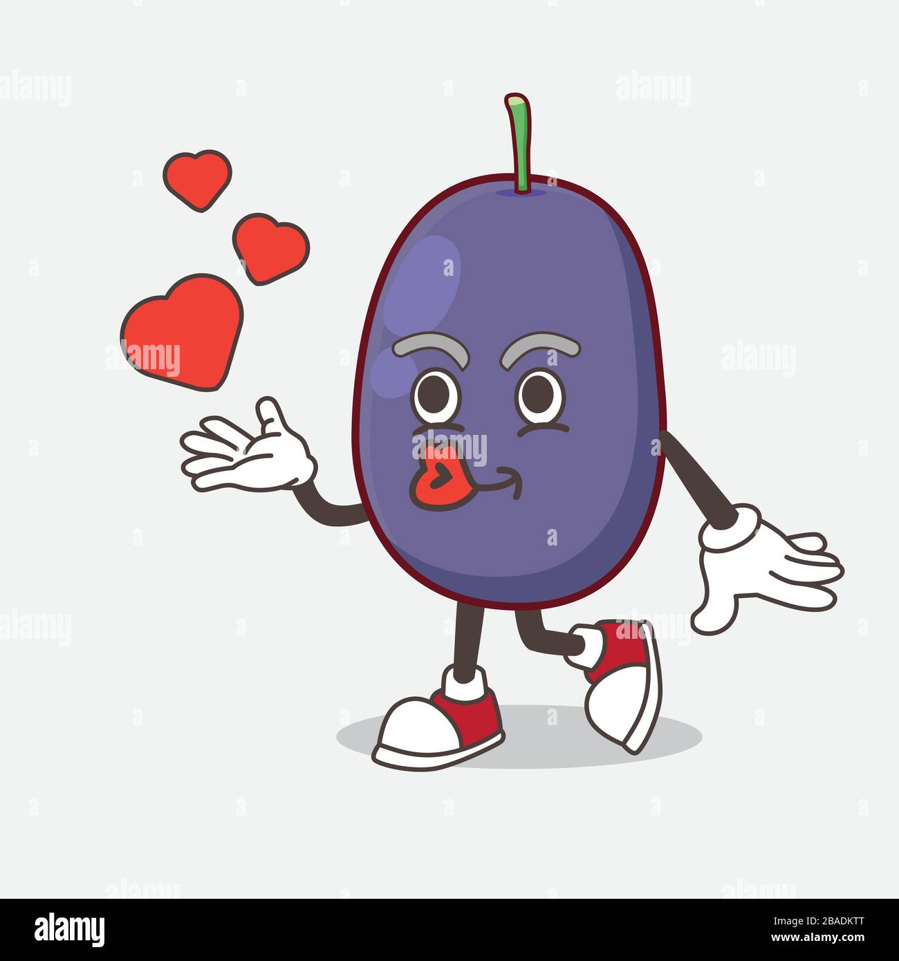 Purple Java Plum Mascot Character Vector Illustration Stock Vector ...