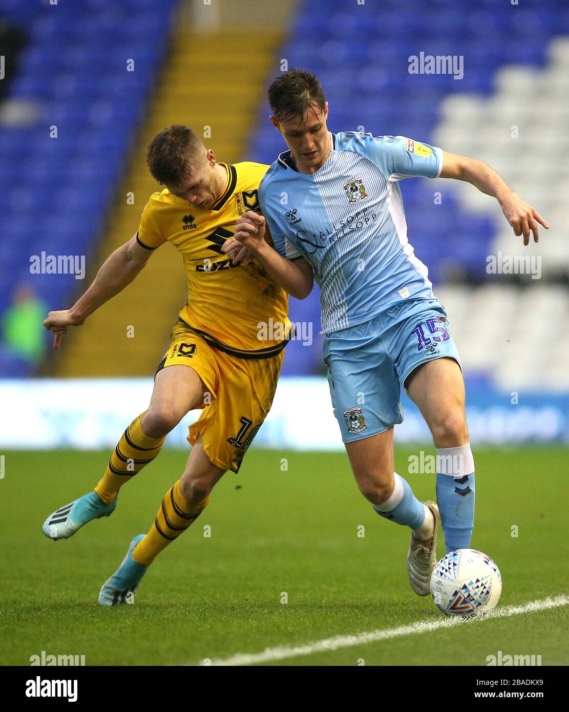 Coventry City's Dominic Hyam (right) and Milton Keynes Dons' Rhys ...