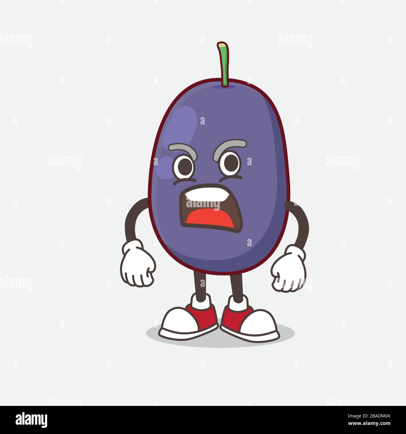 Purple Java Plum Mascot Character Vector Illustration Stock Vector ...