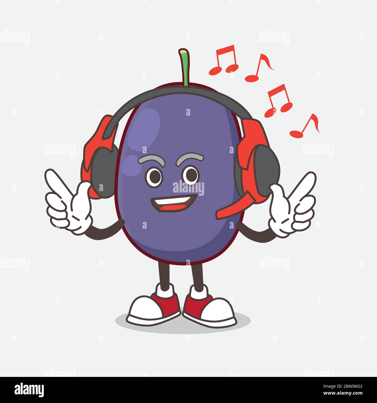 Purple Java Plum Mascot Character Vector Illustration Stock Vector ...