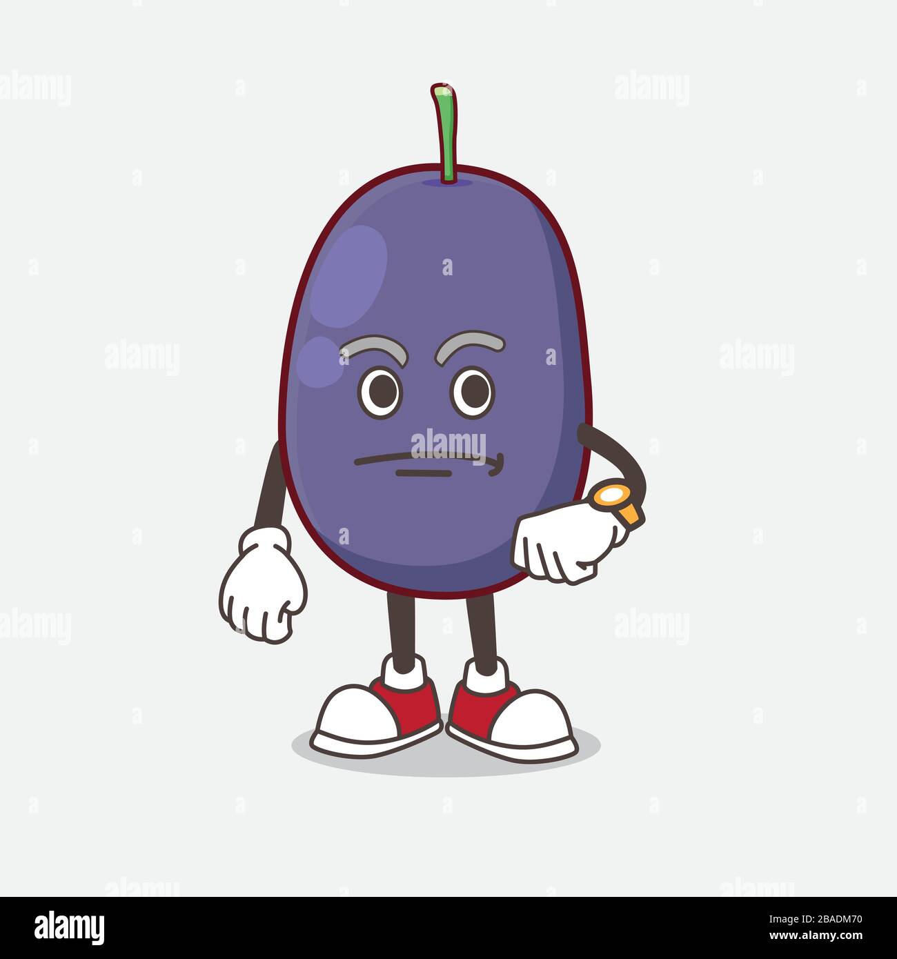 Purple Java Plum Mascot Character Vector Illustration Stock Vector ...
