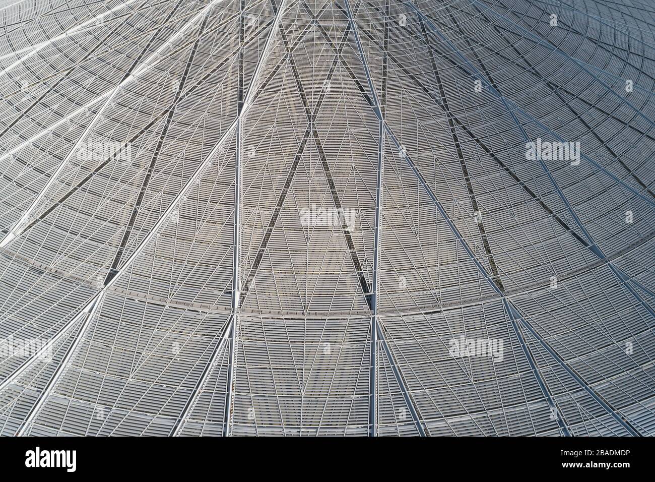 Roofing of railway station steel frame structure Stock Photo - Alamy