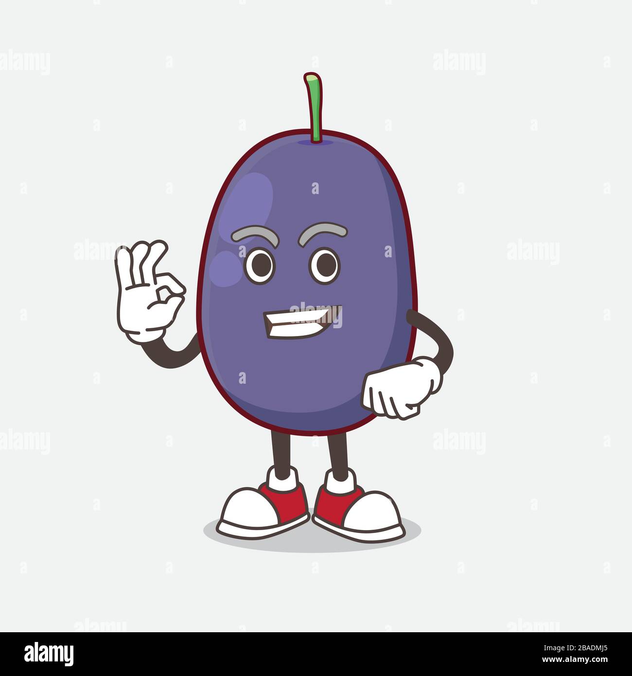 Purple Java Plum Mascot Character Vector Illustration Stock Vector ...