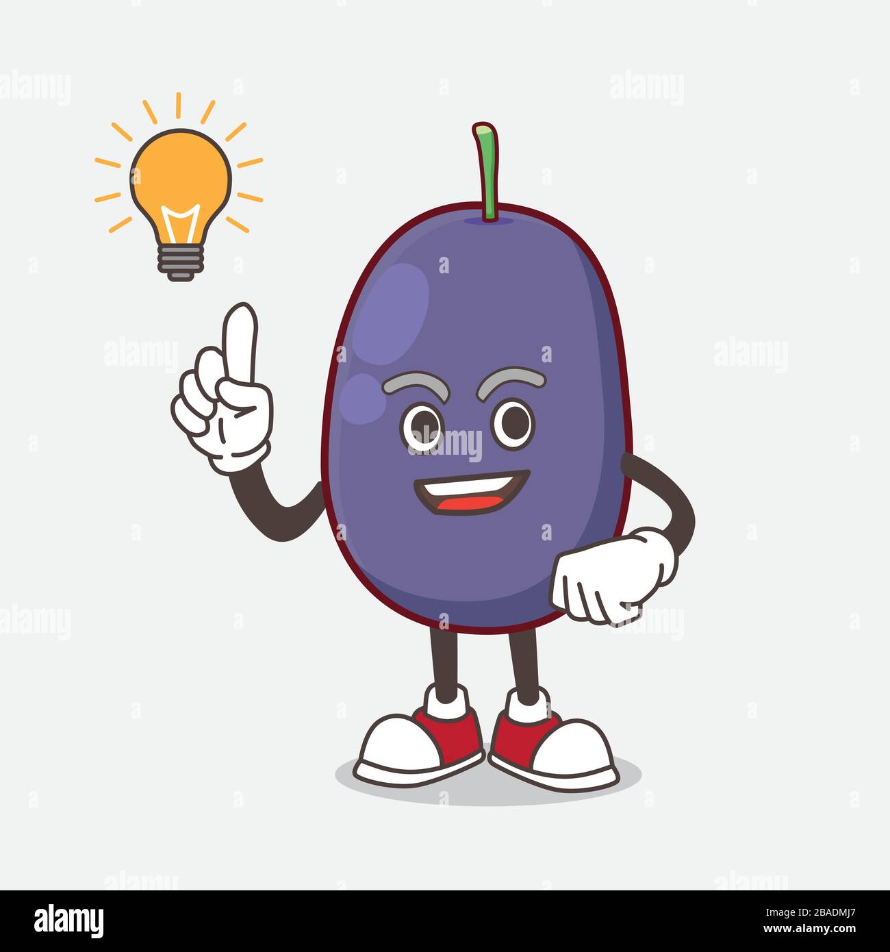 Purple Java Plum Mascot Character Vector Illustration Stock Vector ...