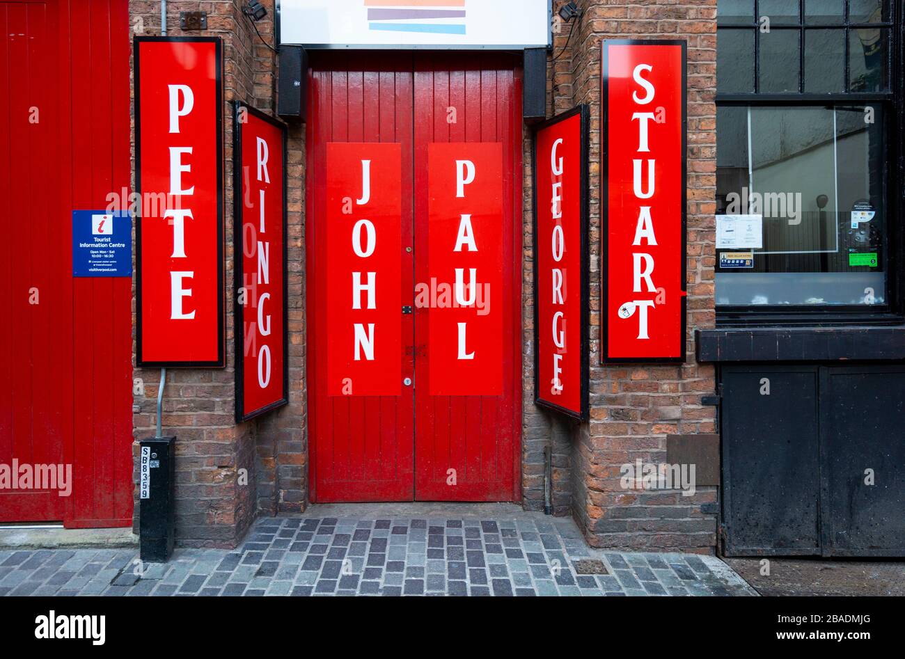 Magical Beatles Museum entrance on Mathew Street in Liverpool Stock ...