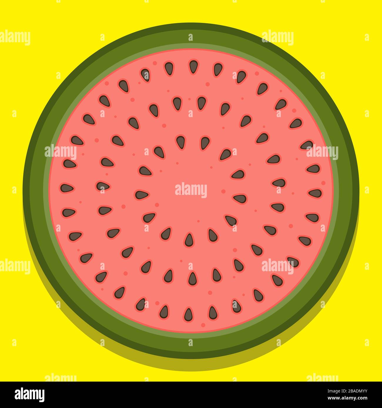 Watermelon ripe yellow plant Stock Vector Images - Alamy