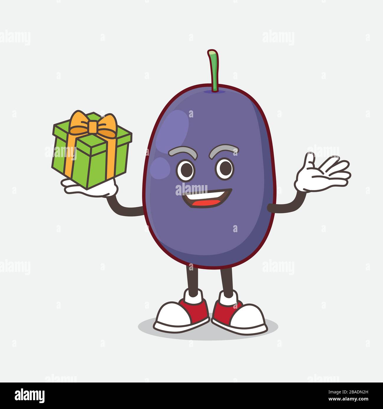 Purple Java Plum Mascot Character Vector Illustration Stock Vector ...