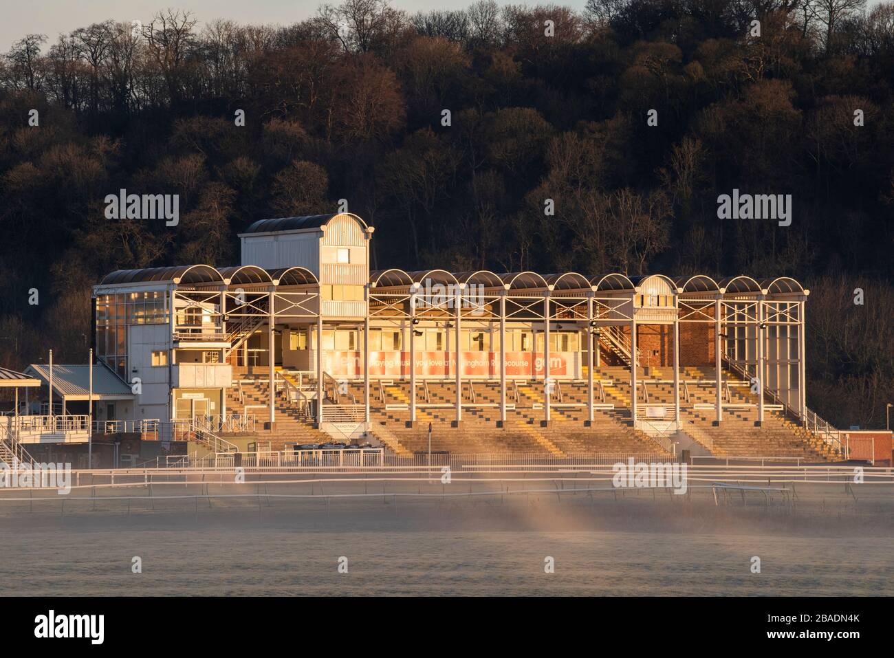 Sunrise at Nottingham Racecourse from Colwick Park in Nottingham ...