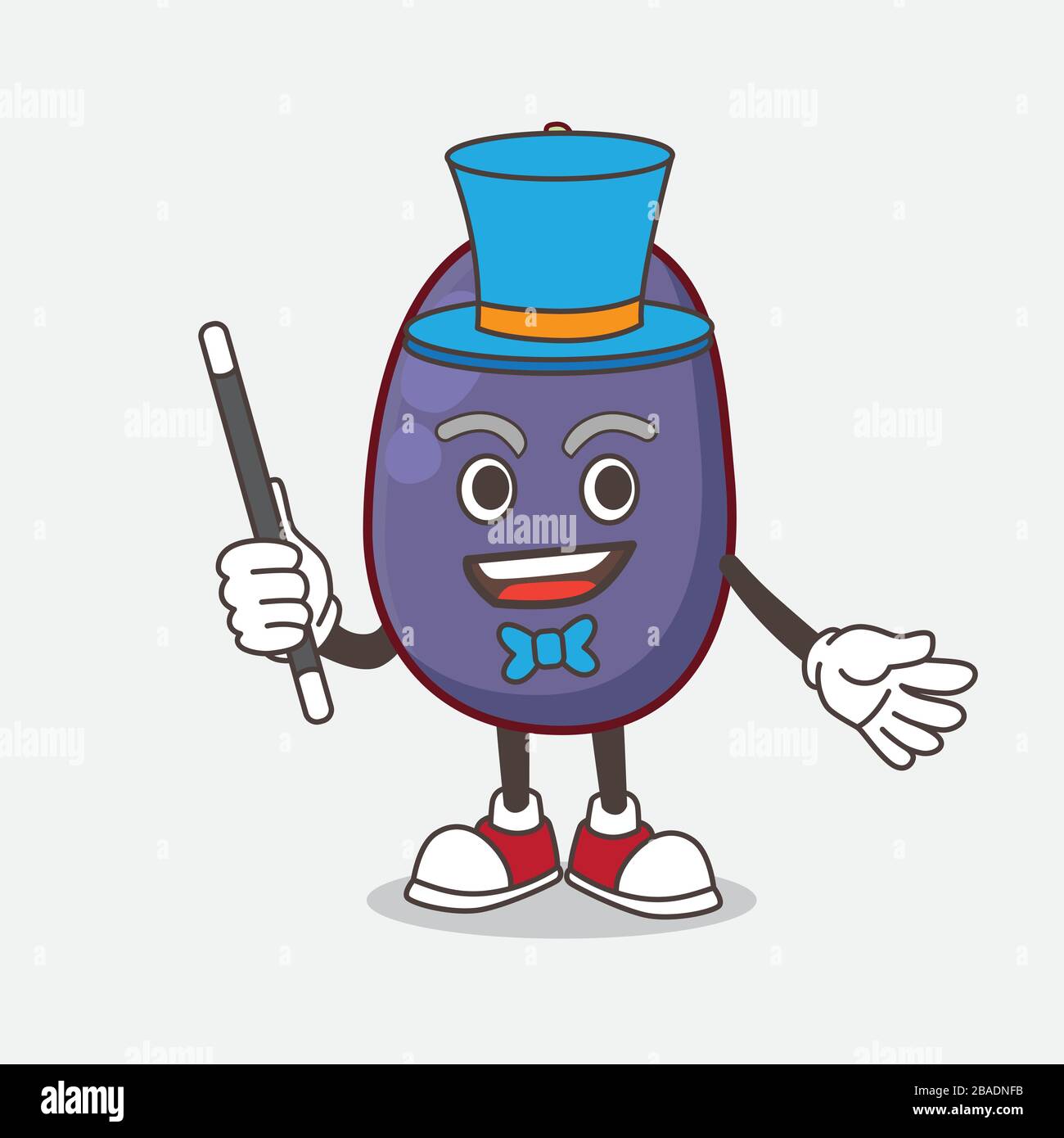 Purple Java Plum Mascot Character Vector Illustration Stock Vector ...