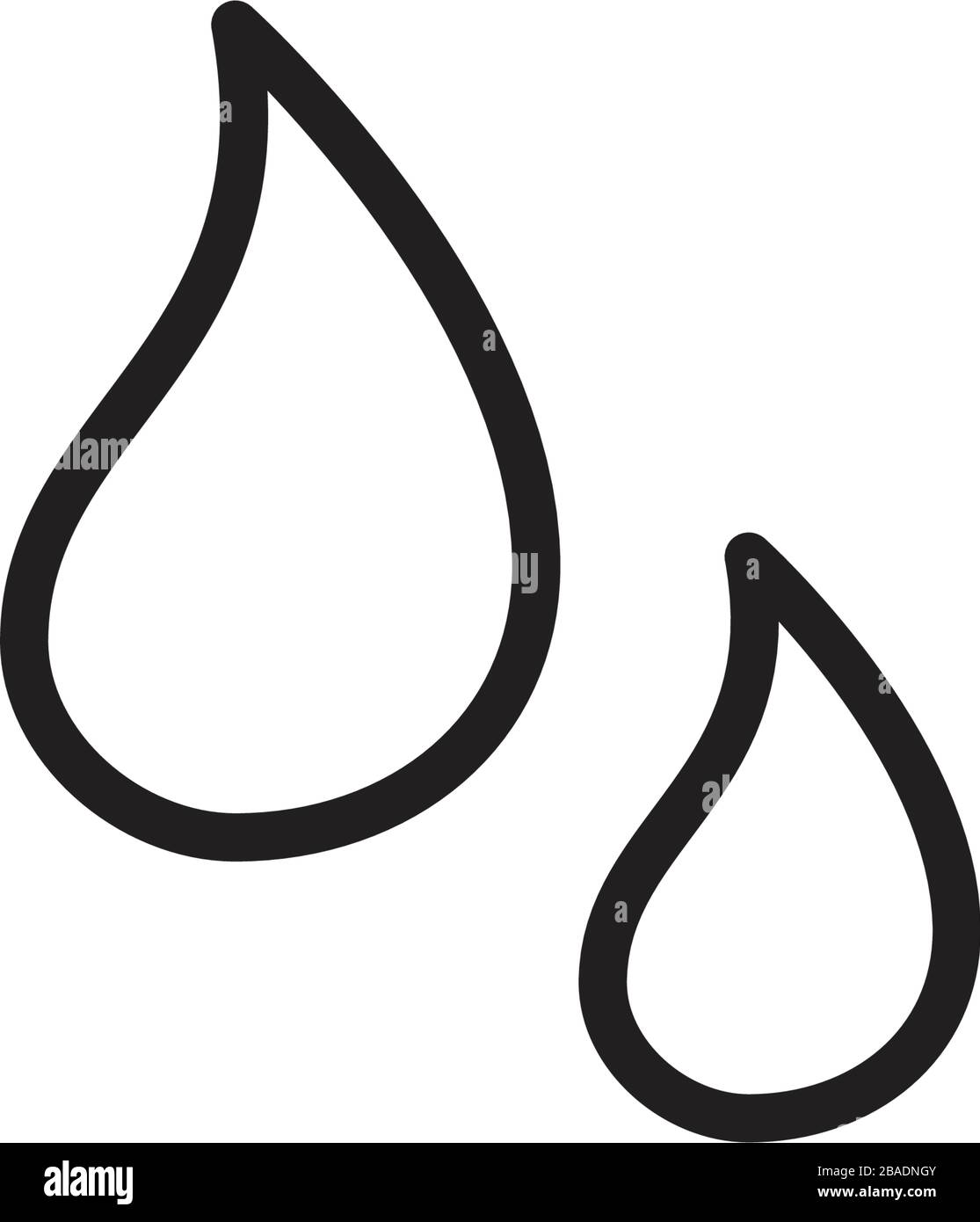 Linear Drops Icon. Water oil liquid Stock Vector illustration isolated ...