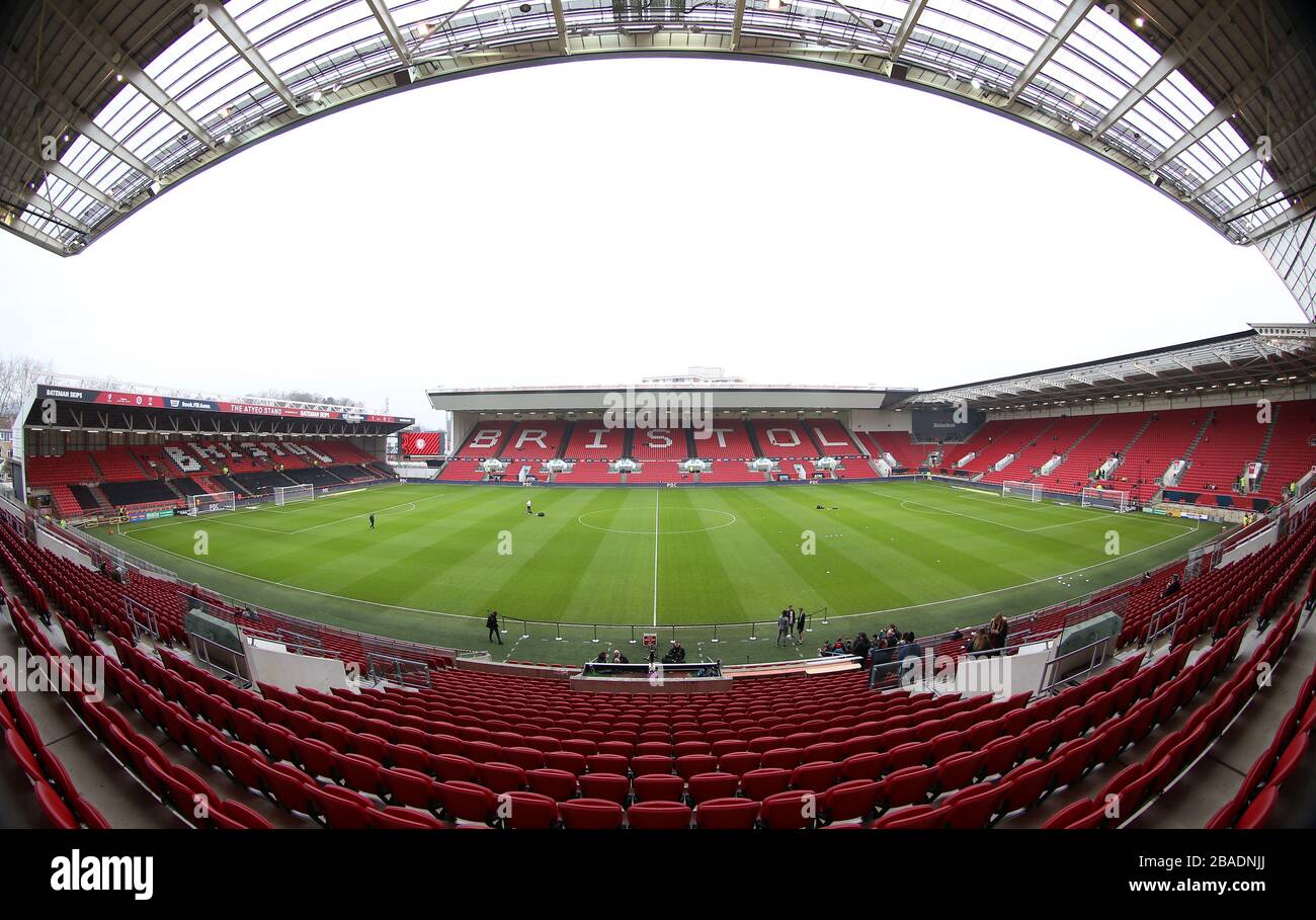 A general view inside Ashton Gate ahead of the match Stock Photo - Alamy