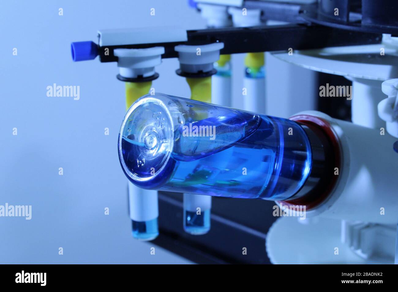 Laboratory Machine For Checking Vials With Test Of Virus Detection ...