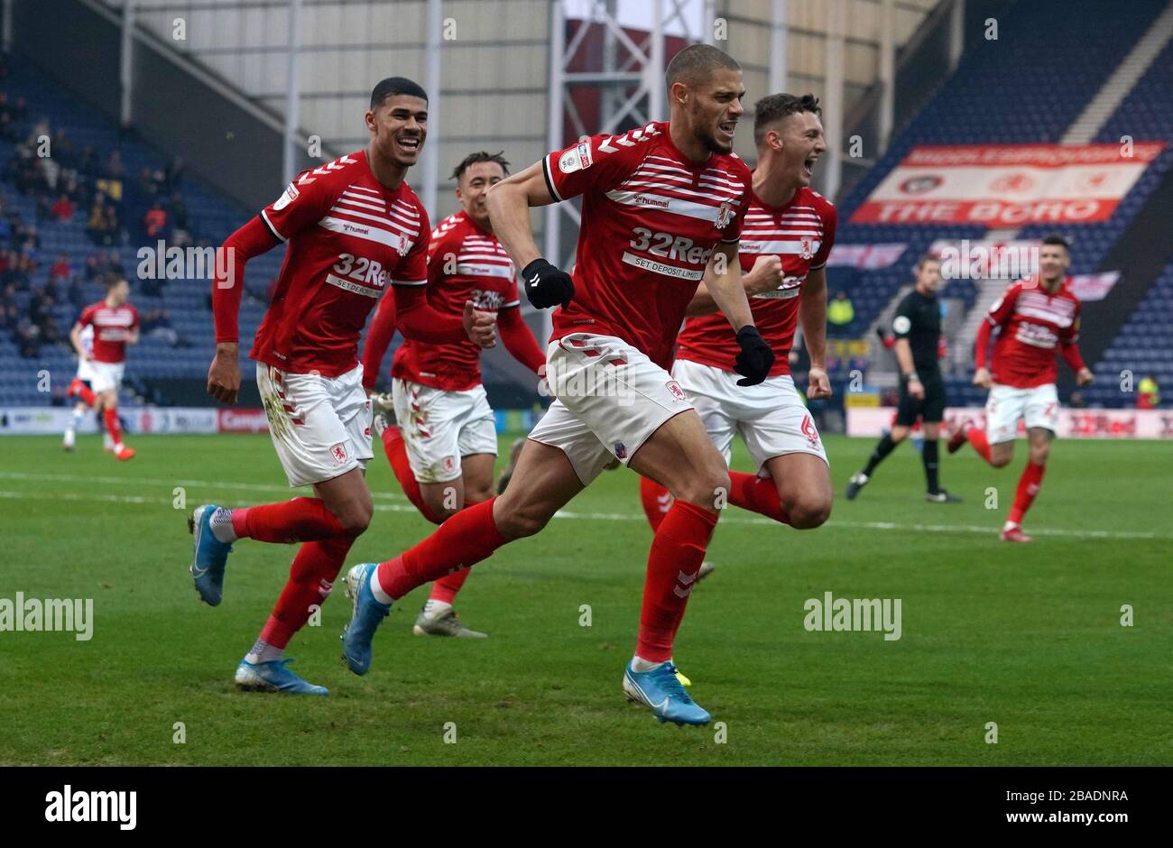 Middlesbroughs rudy gestede celebrates scoring hi-res stock photography ...