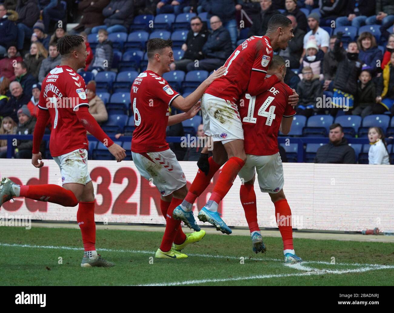Middlesbroughs rudy gestede celebrates scoring hi-res stock photography ...