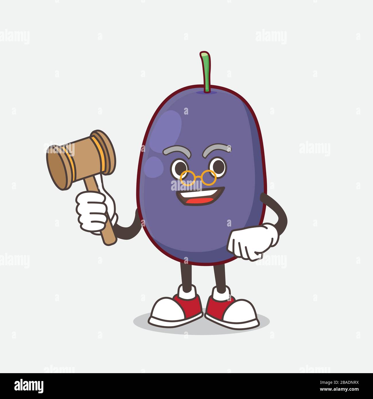 Purple Java Plum Mascot Character Vector Illustration Stock Vector ...
