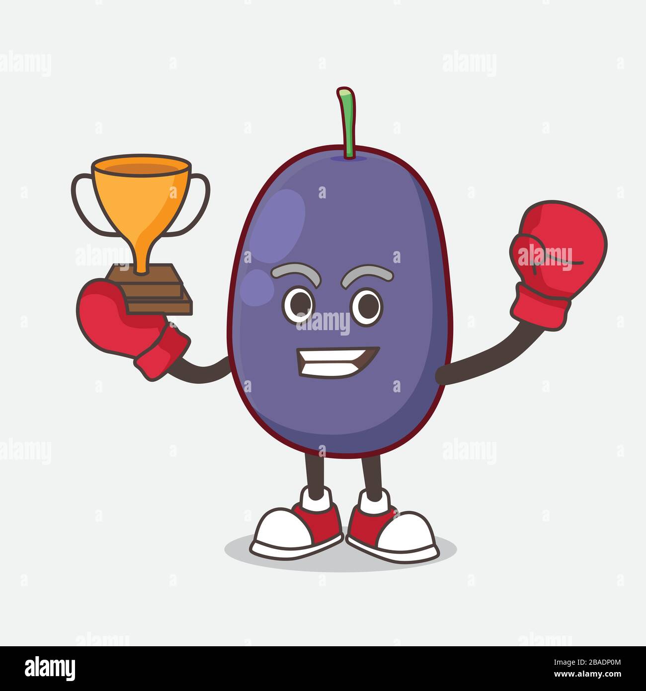 Purple Java Plum Mascot Character Vector Illustration Stock Vector ...