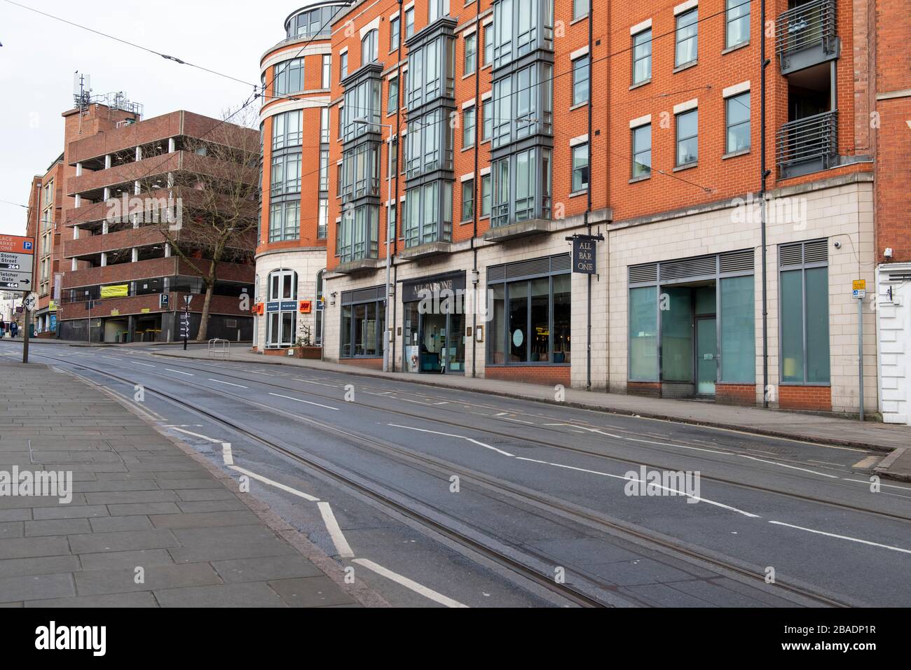 Empty Fletcher Gate on on a Saturday afternoon during the Coronavirus ...