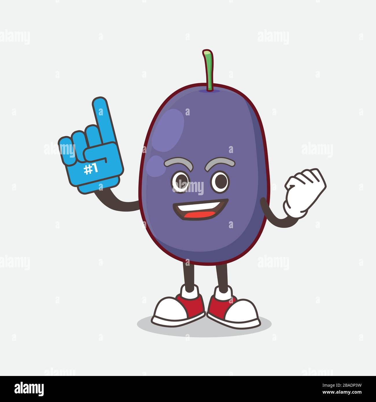 Purple Java Plum Mascot Character Vector Illustration Stock Vector ...
