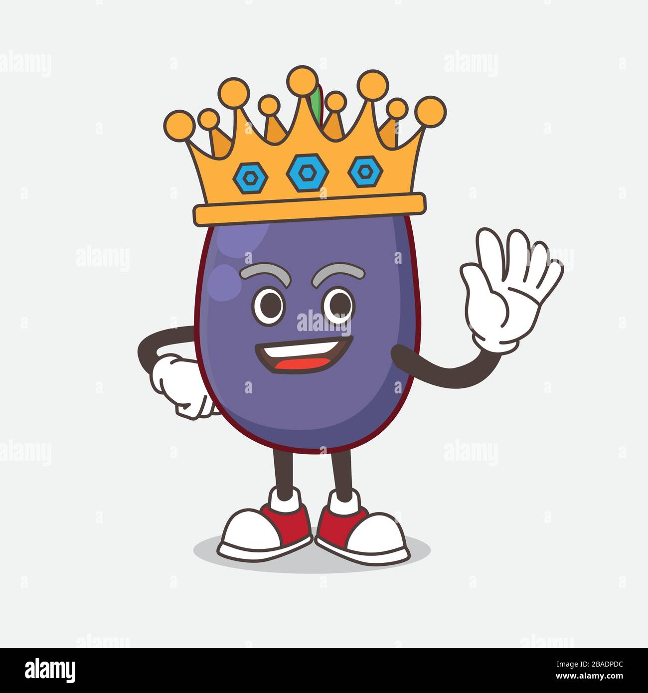 Purple Java Plum Mascot Character Vector Illustration Stock Vector ...