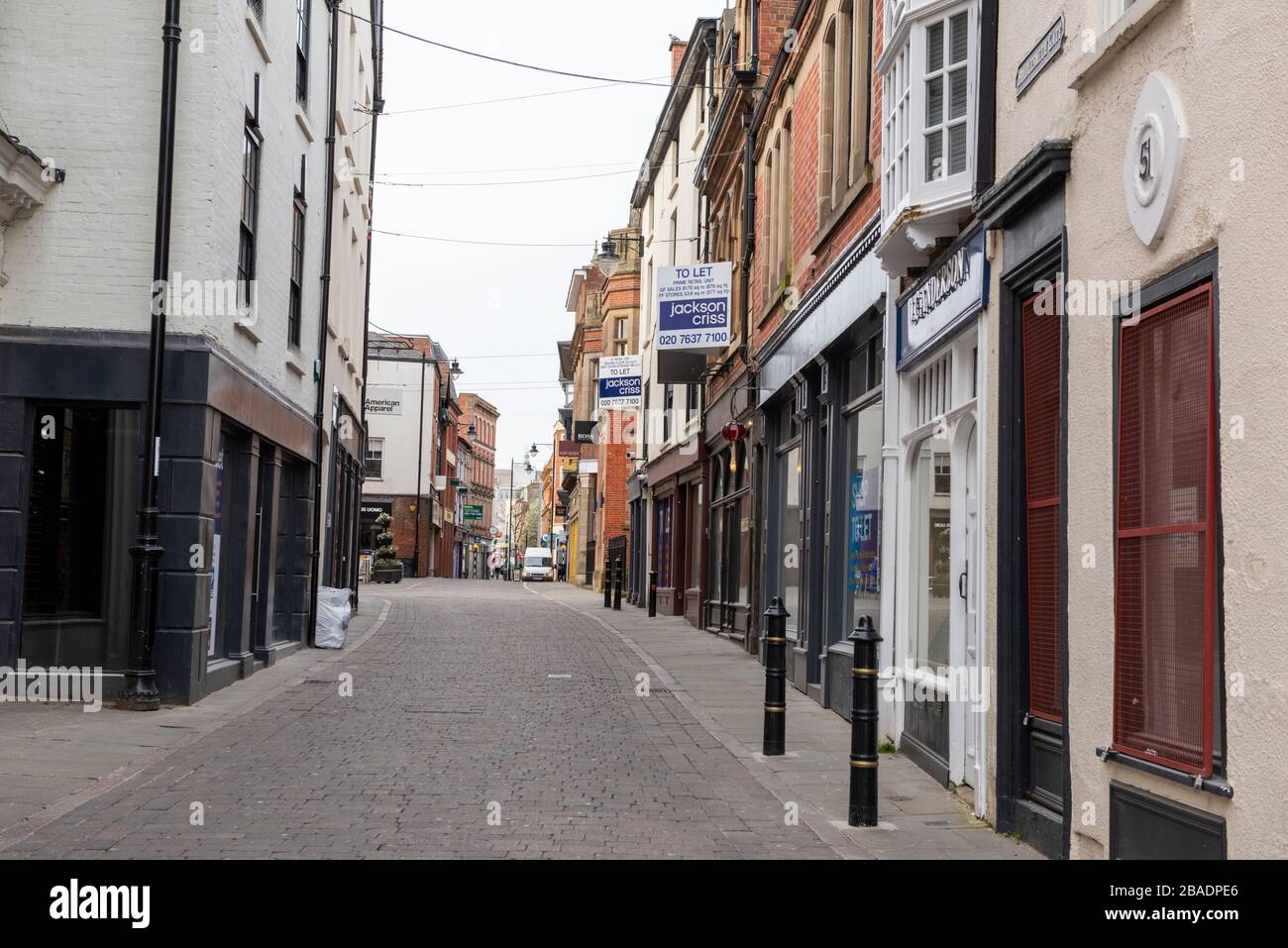 Empty Bridlesmith Gate on a Saturday afternoon during the Coronavirus ...