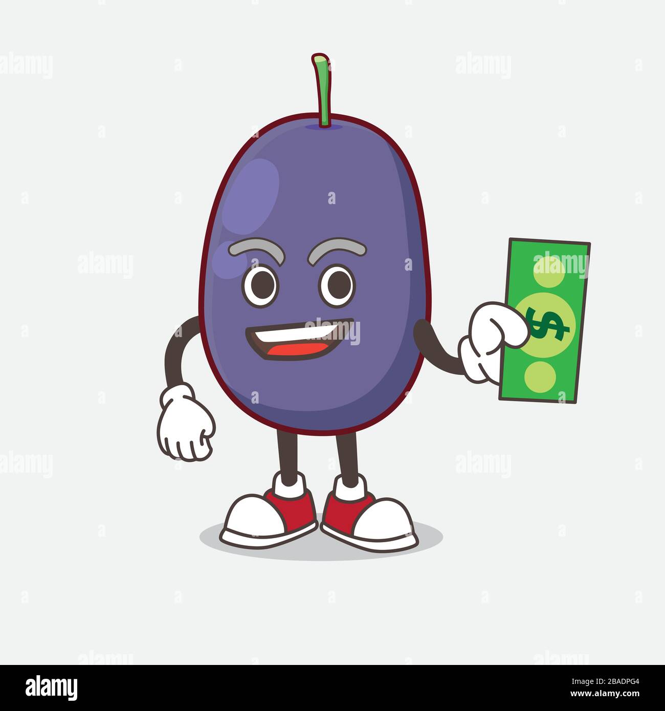 Purple Java Plum Mascot Character Vector Illustration Stock Vector ...